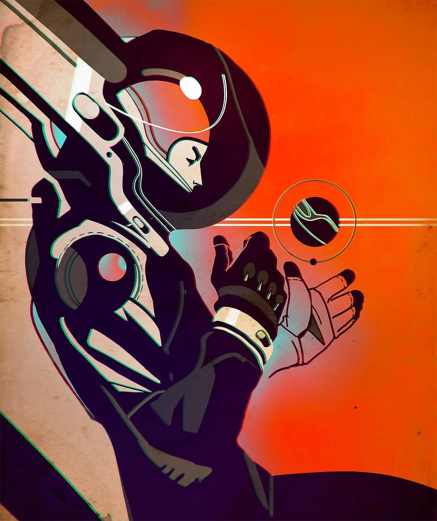 宇航员和幻想太空人！Fred Augis概念插画作品 - 设计森林 PlanForest